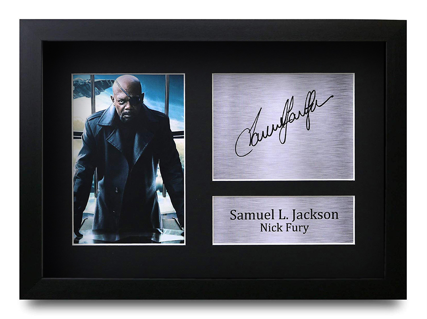 Samuel L Jackson Signed A4 Framed Printed Autograph Nick Fury Mace ...