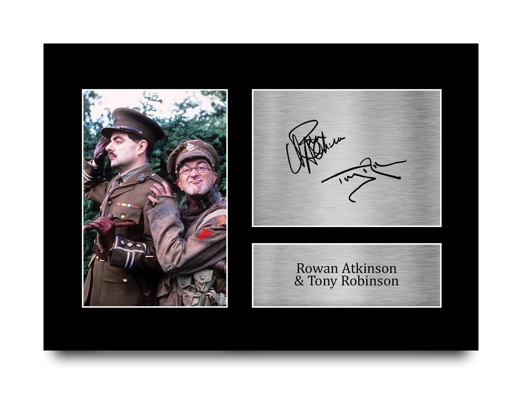 ROWAN ATKINSON TONY Robinson Blackadder Signed Autograph A4 Photo for ...