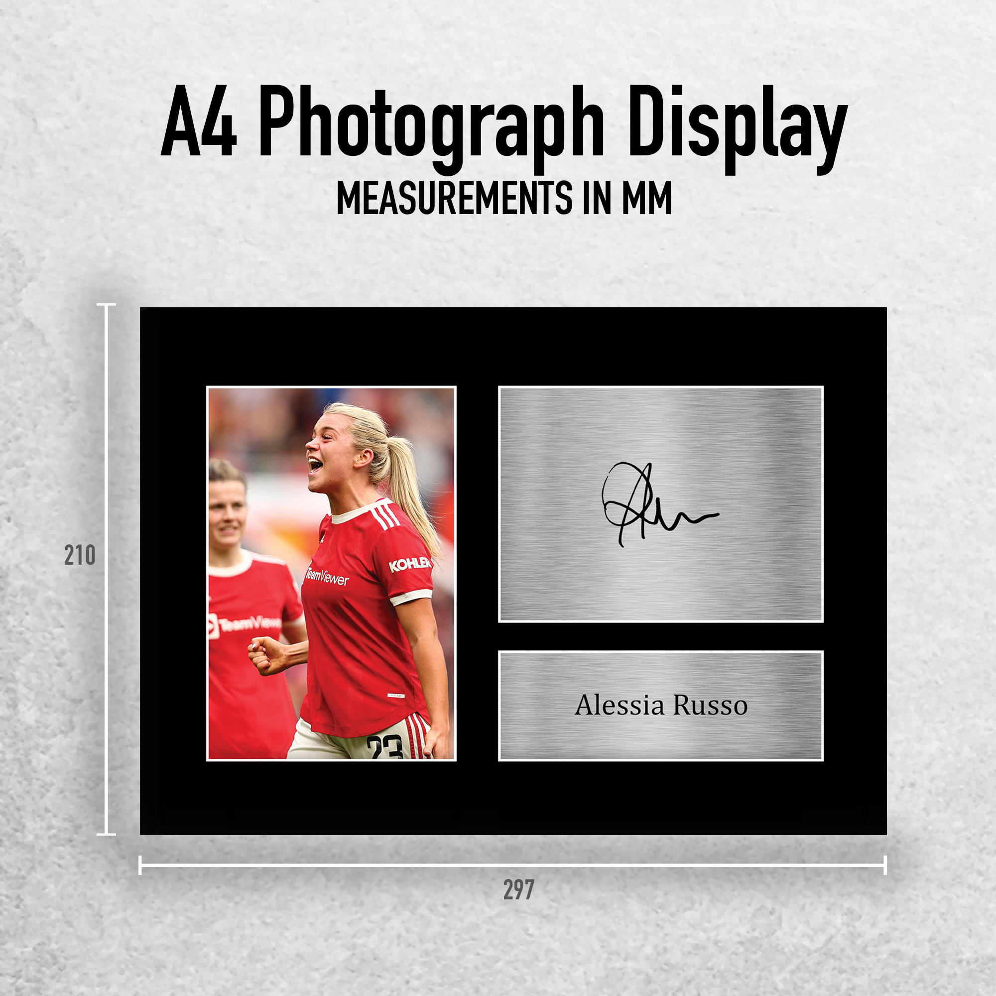 Alessia Russo Man United Printed Autographed for Womens Football Fan ...