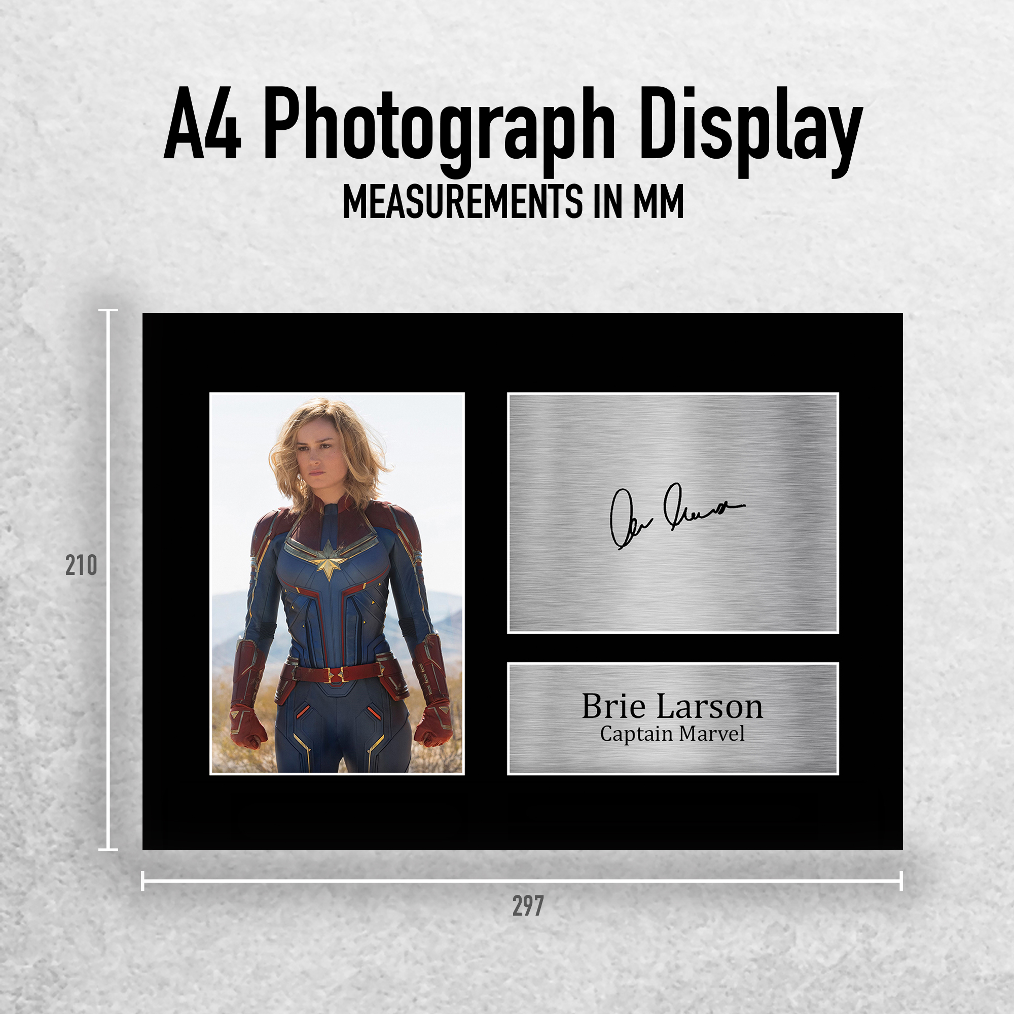 Brie Larson Signed Pre Printed Autograph A4 Photo Gift For a Captain ...
