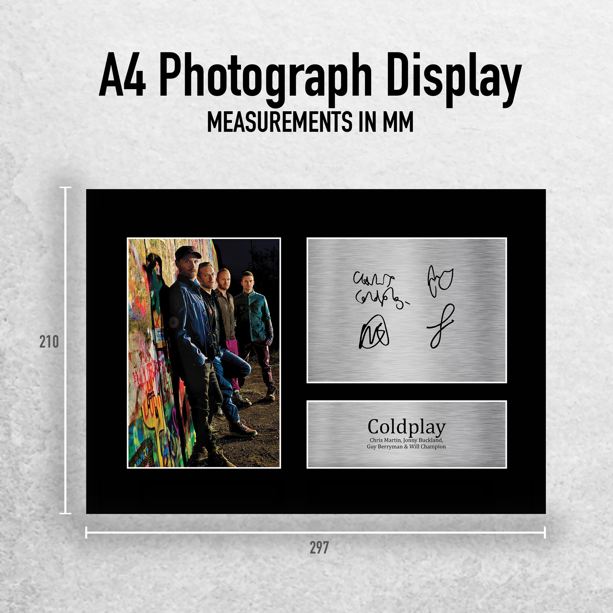 Coldplay Signed Pre Printed Autograph A4 Photo Gift For a Rock Fan ...