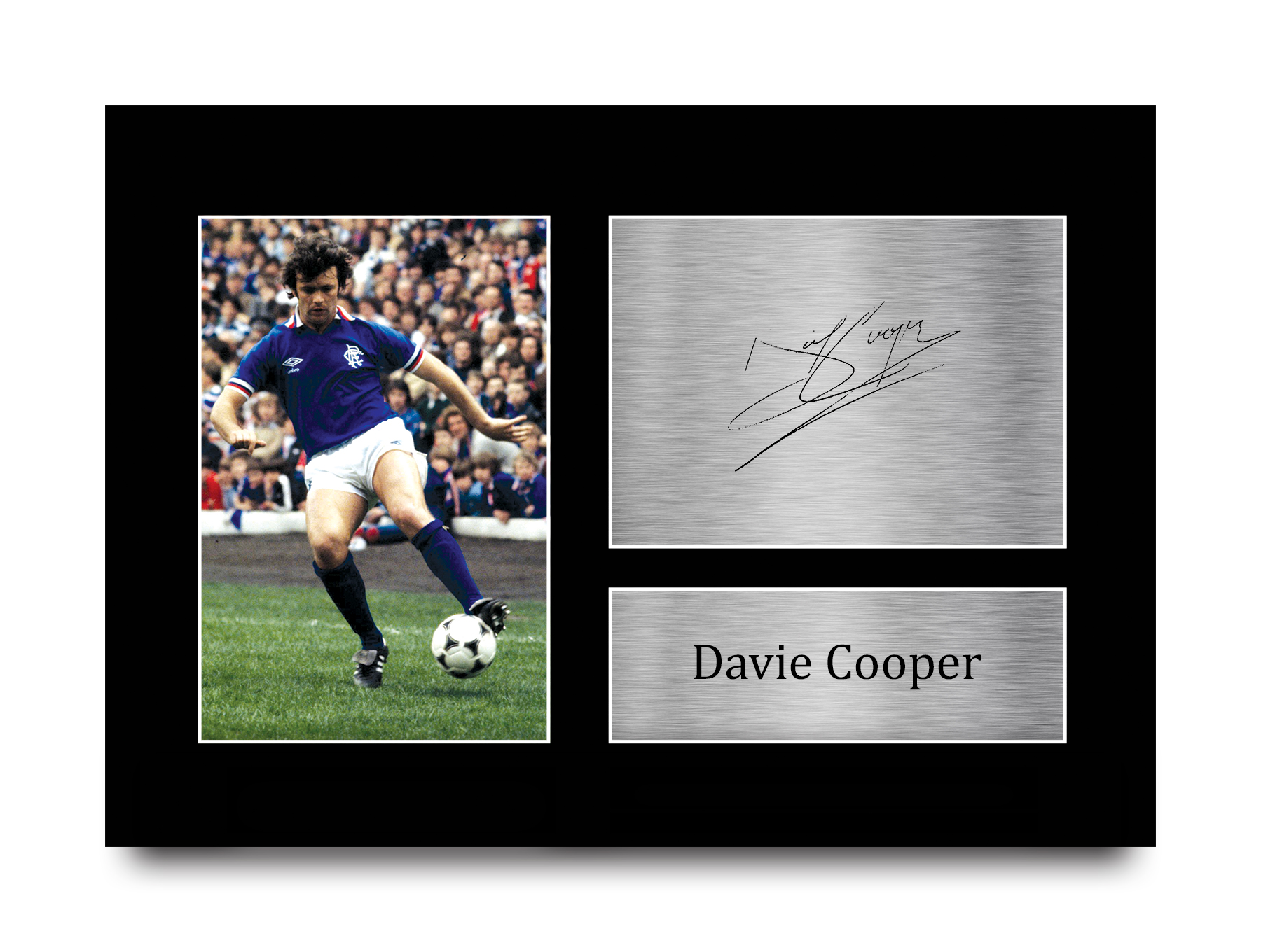 Davie Cooper Signed Pre Printed Autograph A4 Photo Gift For a Rangers ...