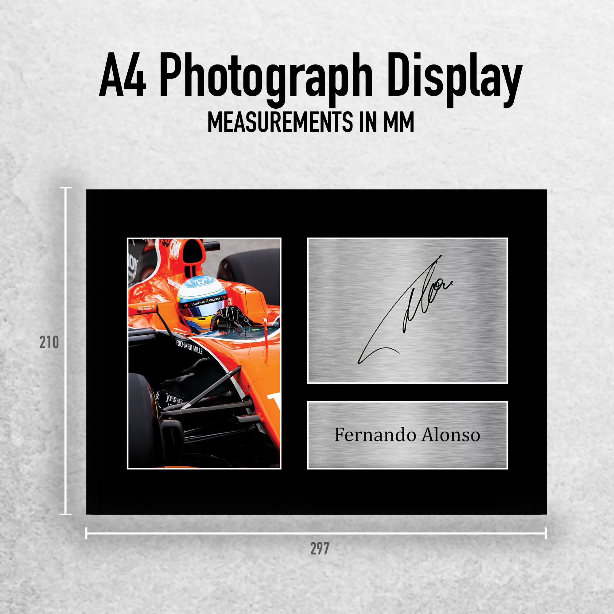 Fernando Alonso Signed Pre Printed Autograph A4 Photo Gift For a F1 Fan ...