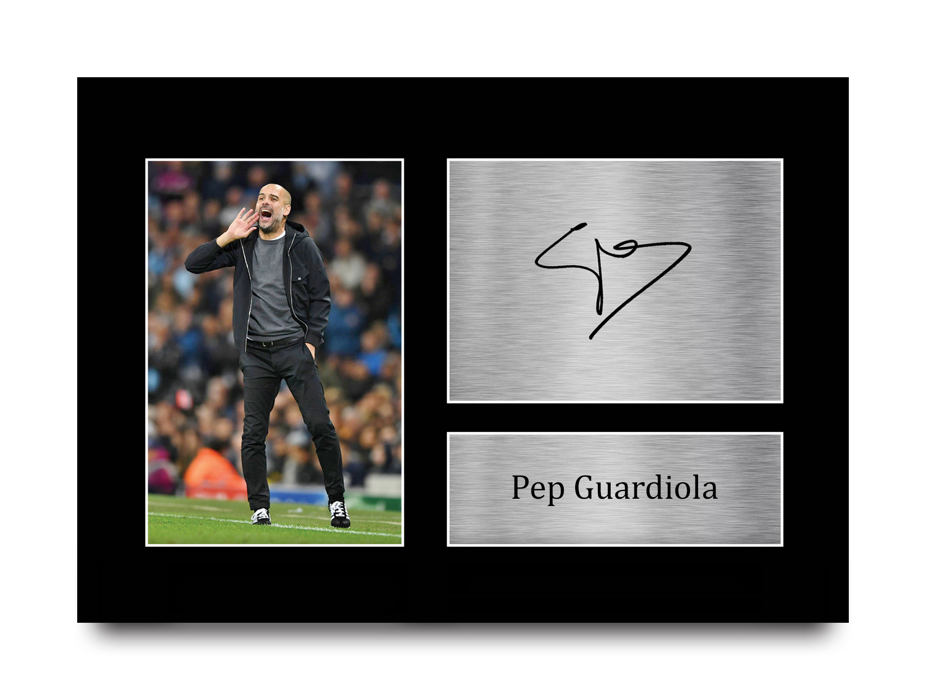 Pep Guardiola Signed A4 Framed Printed Autograph Manchester Man City ...