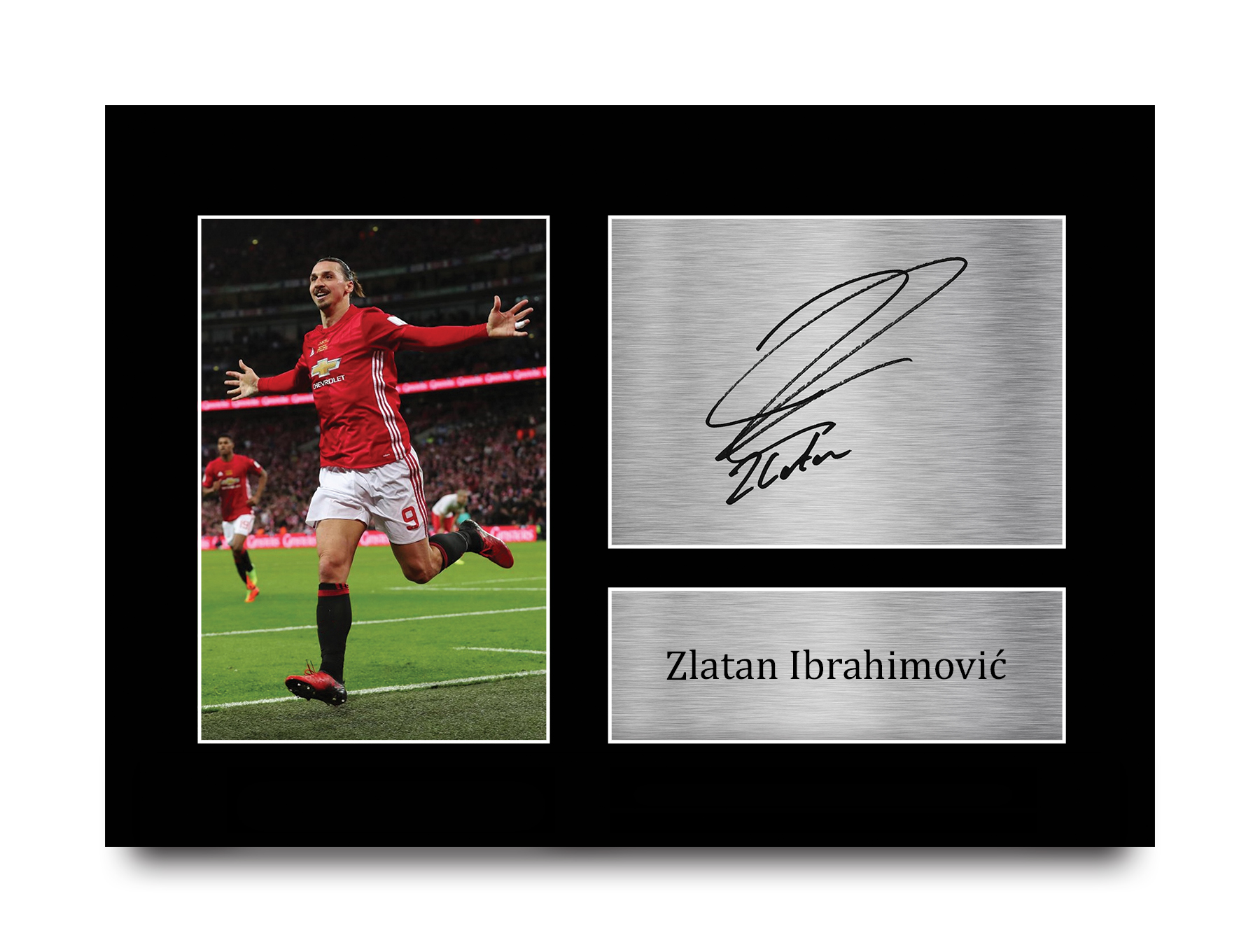 Zlatan Ibrahimovi? Signed A4 Framed Printed Autograph Man United Print ...