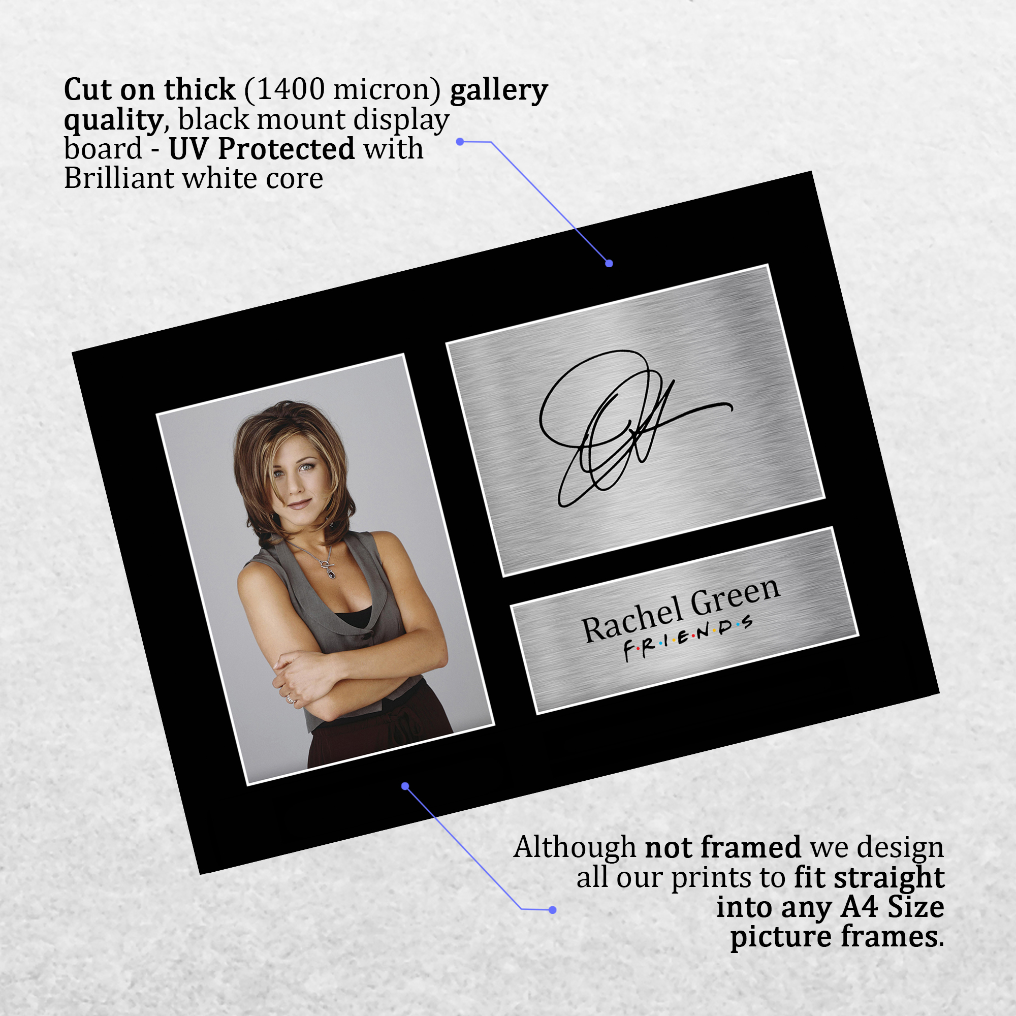 Friends Cast Collection Signed A4 Framed Printed Autograph Poster Print ...