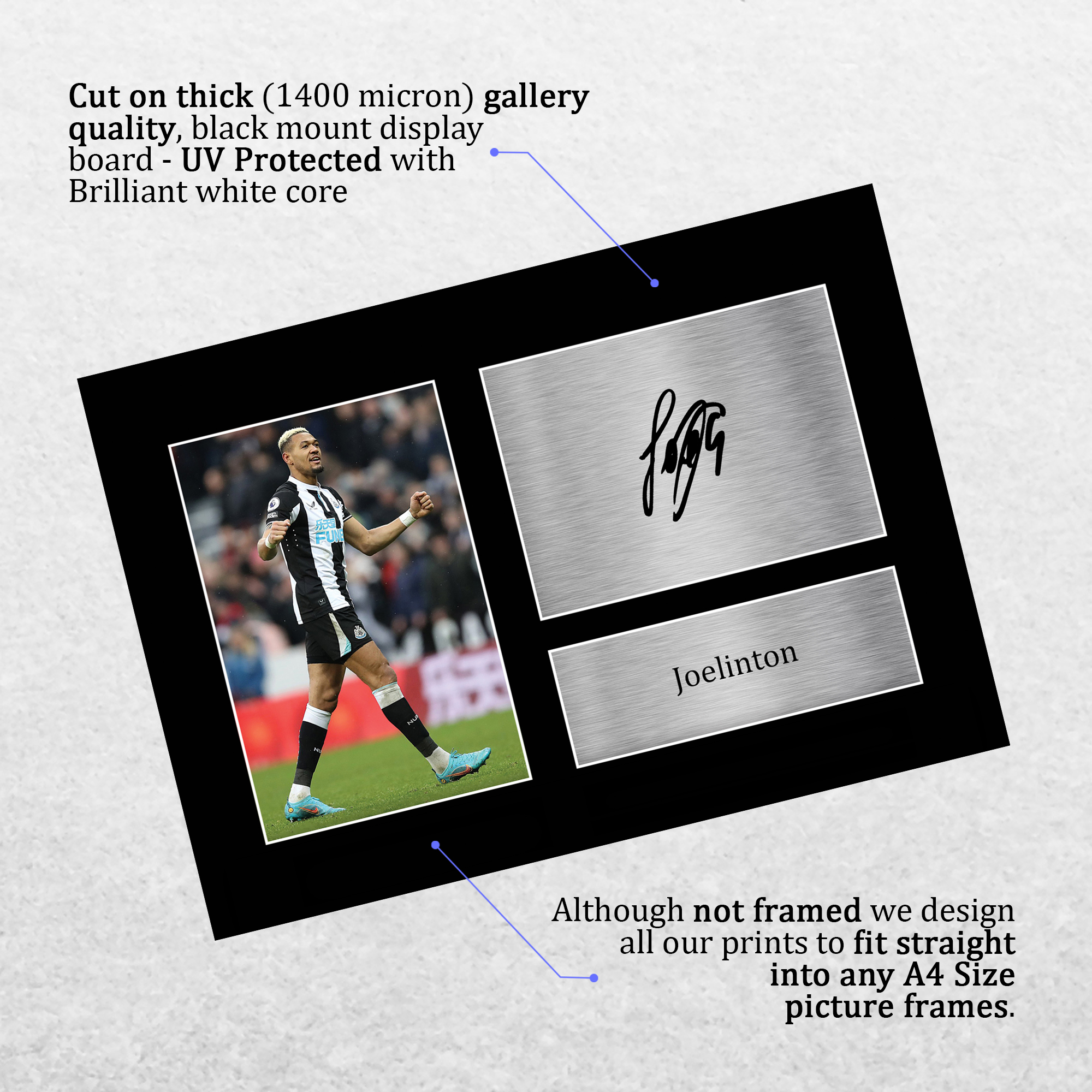 Joelinton Newcastle United Gifts Printed Autograph Picture for Football ...