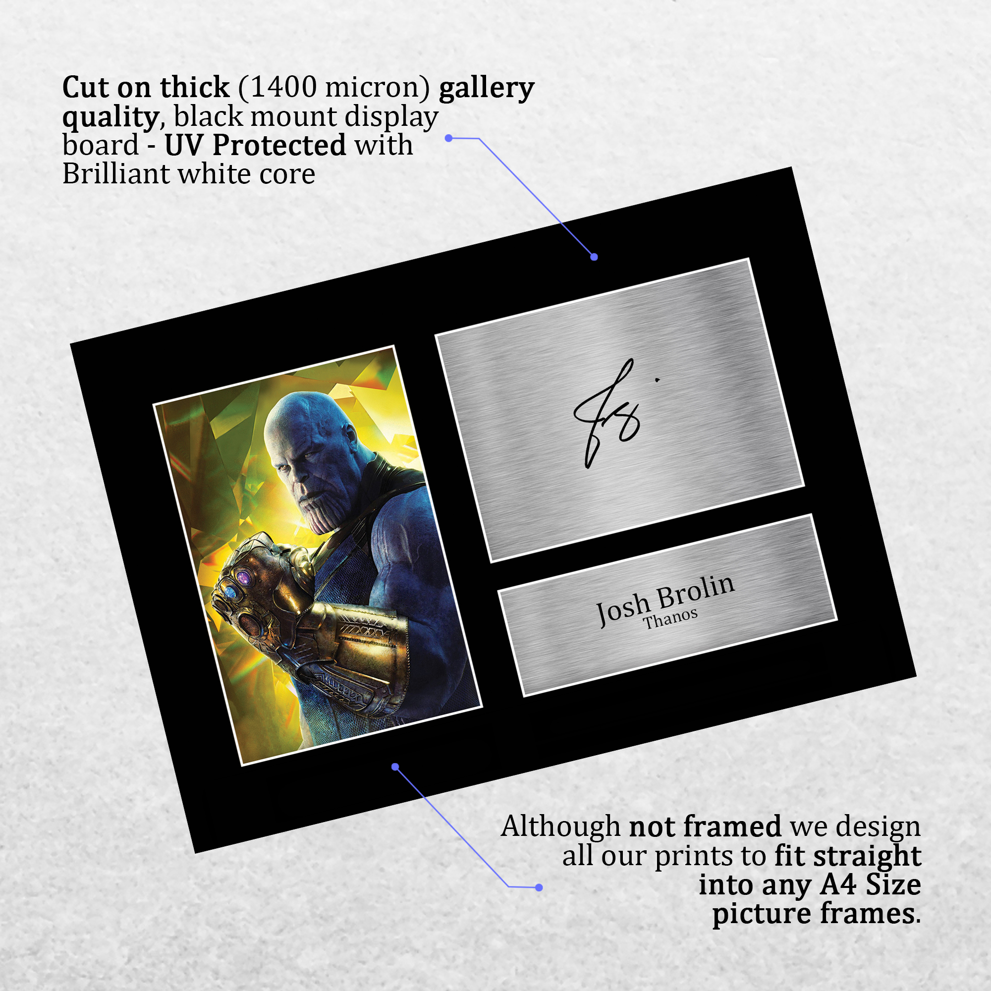 Josh Brolin MCU Thanos Gift Idea Signed Autograph Picture Print to ...