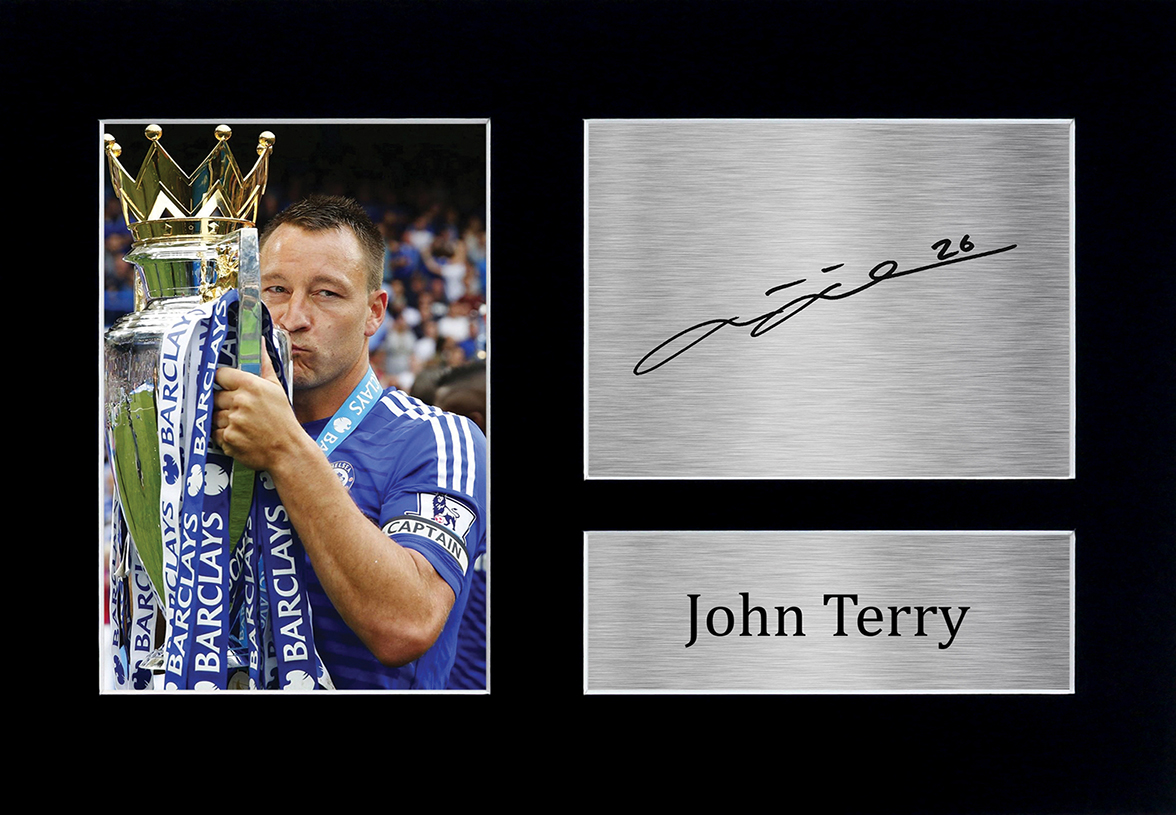 John Terry Signed Pre Printed Autograph A4 Photo Gift For a Chelsea Fan ...