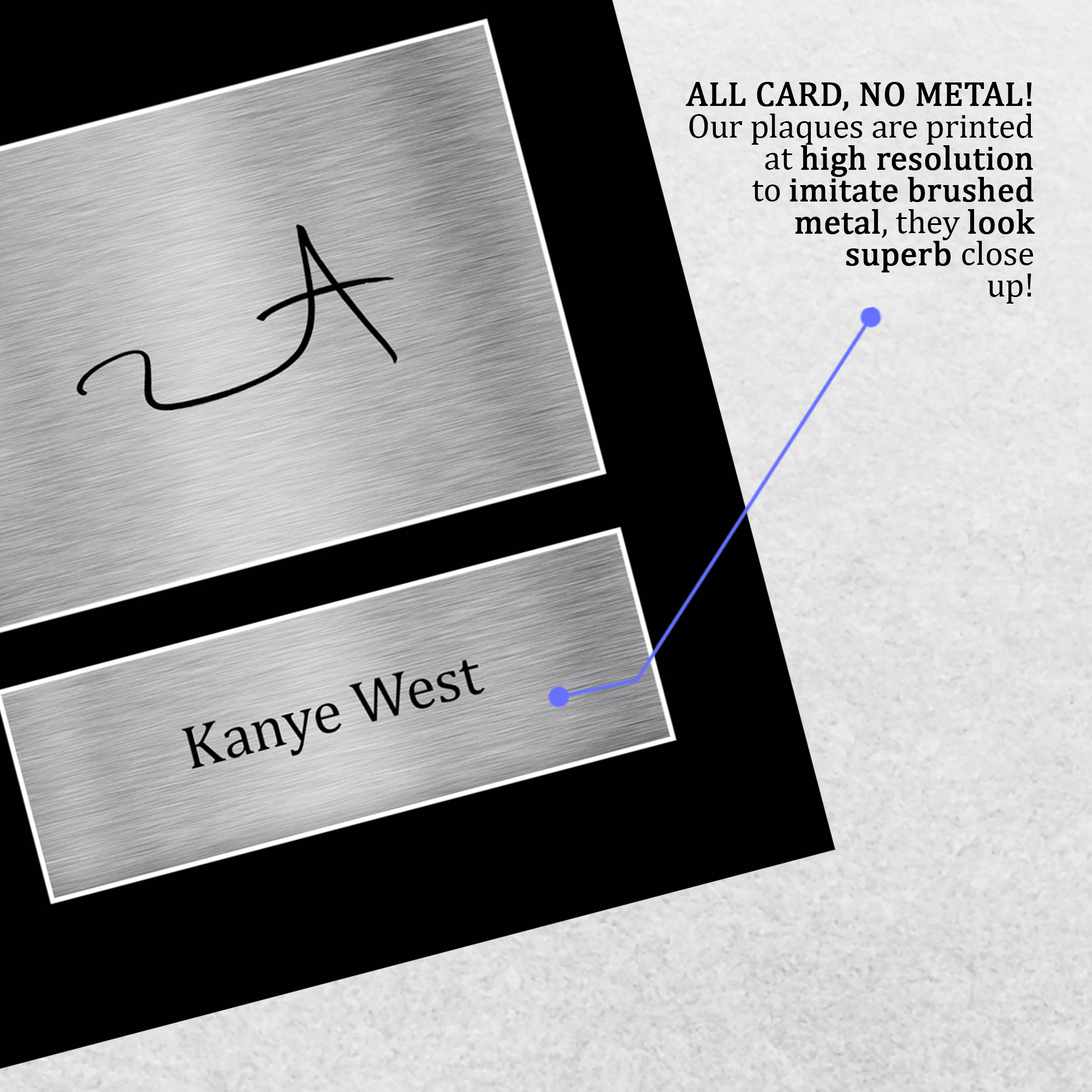 Kanye West Signed Pre Printed Autograph A4 Photo Gift For a YE Rap Fan ...