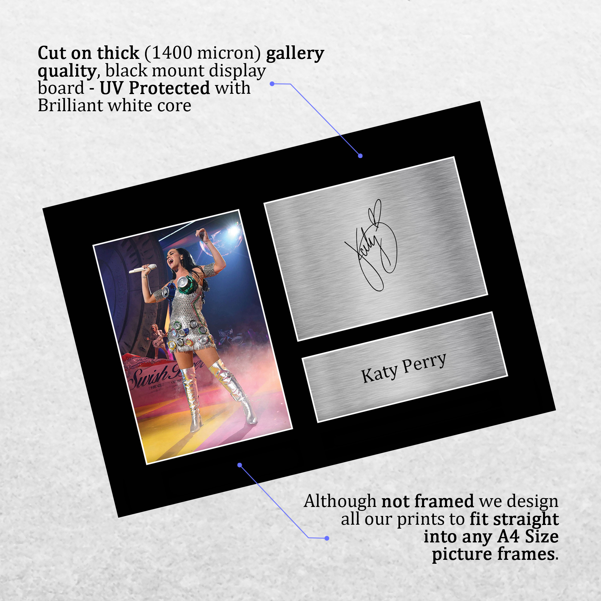 Katy Perry Signed Pre Printed Autograph A4 Photo Gift For a Pop Fan ...