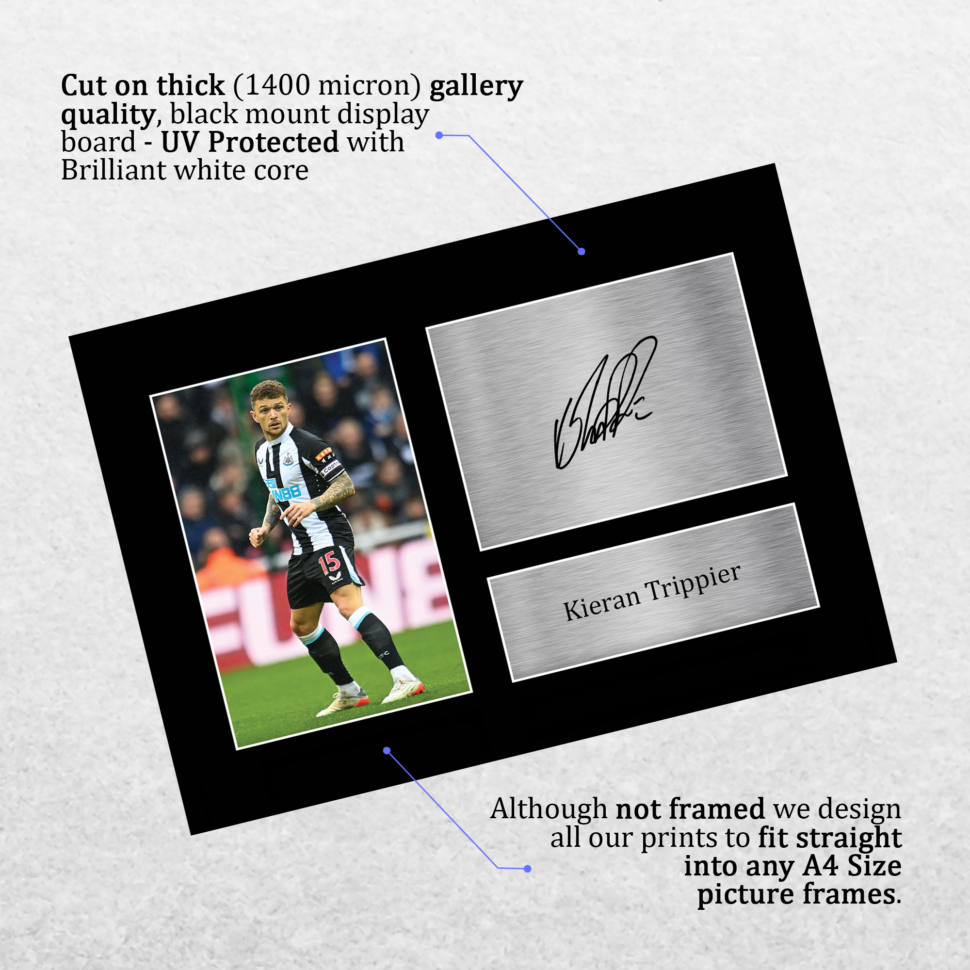 Kieran Trippier Newcastle United Printed Autographed Picture for ...