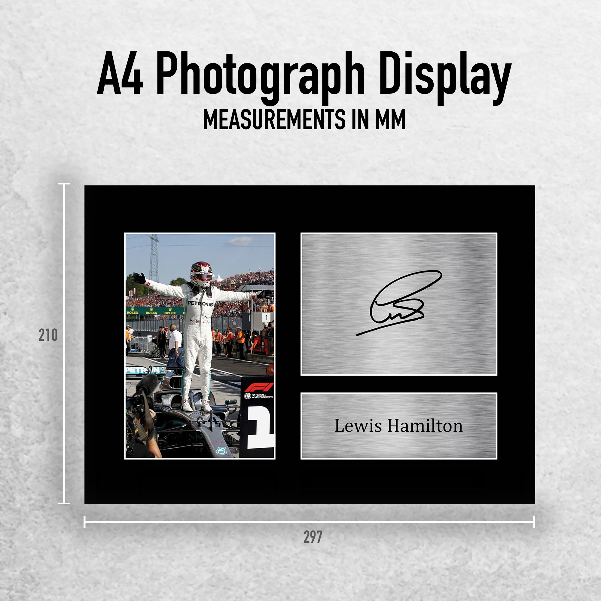 Lewis Hamilton Signed A4 Framed Printed Autograph Print Formula 1 F1 ...