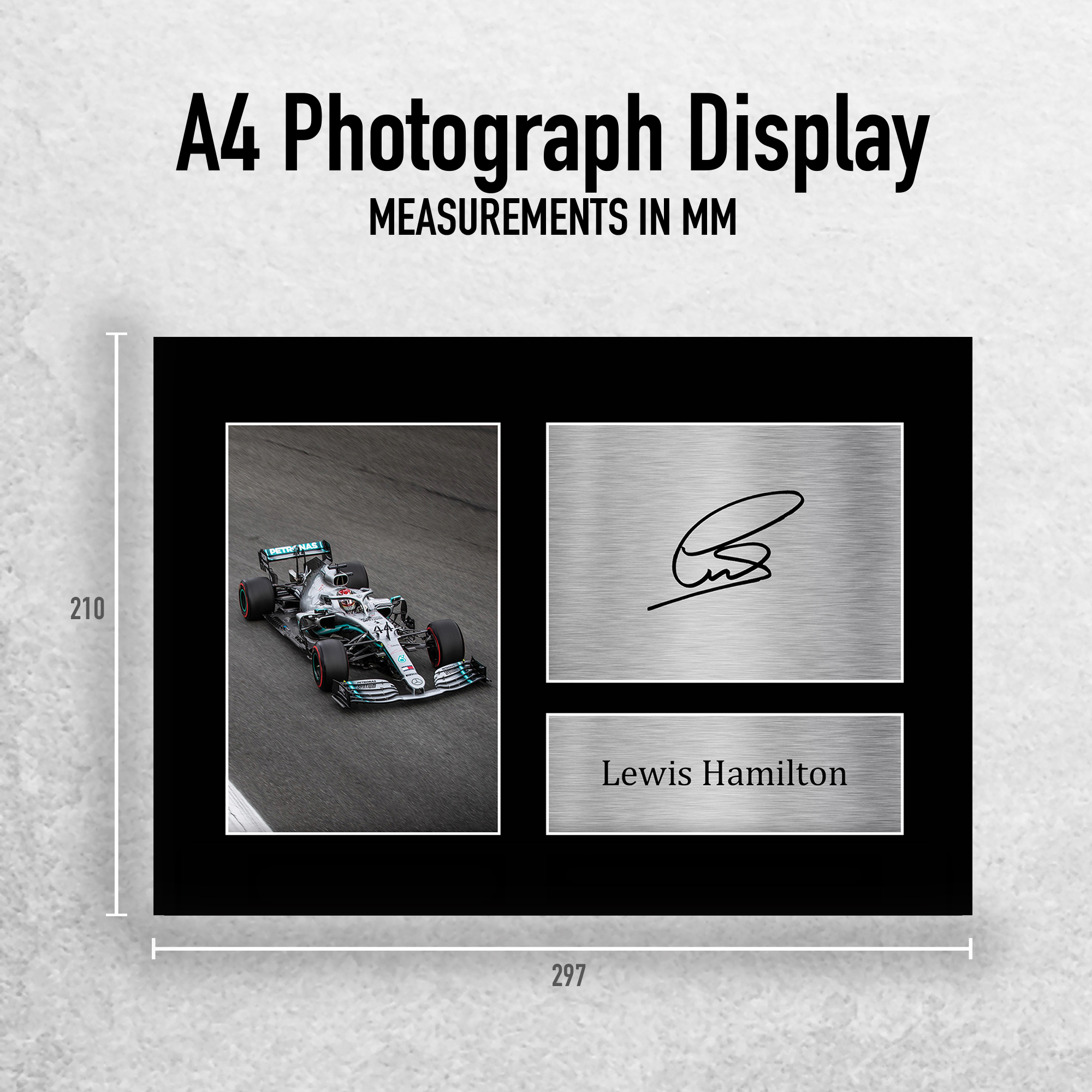 Lewis Hamilton Signed F1 Mercedes Pre Printed Autograph Photo ...