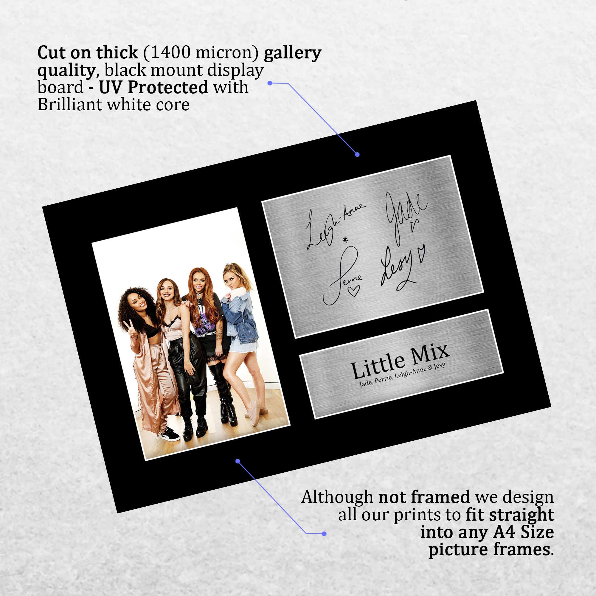 Little Mix Signed A4 Framed Printed Autograph Poster Print Music The ...
