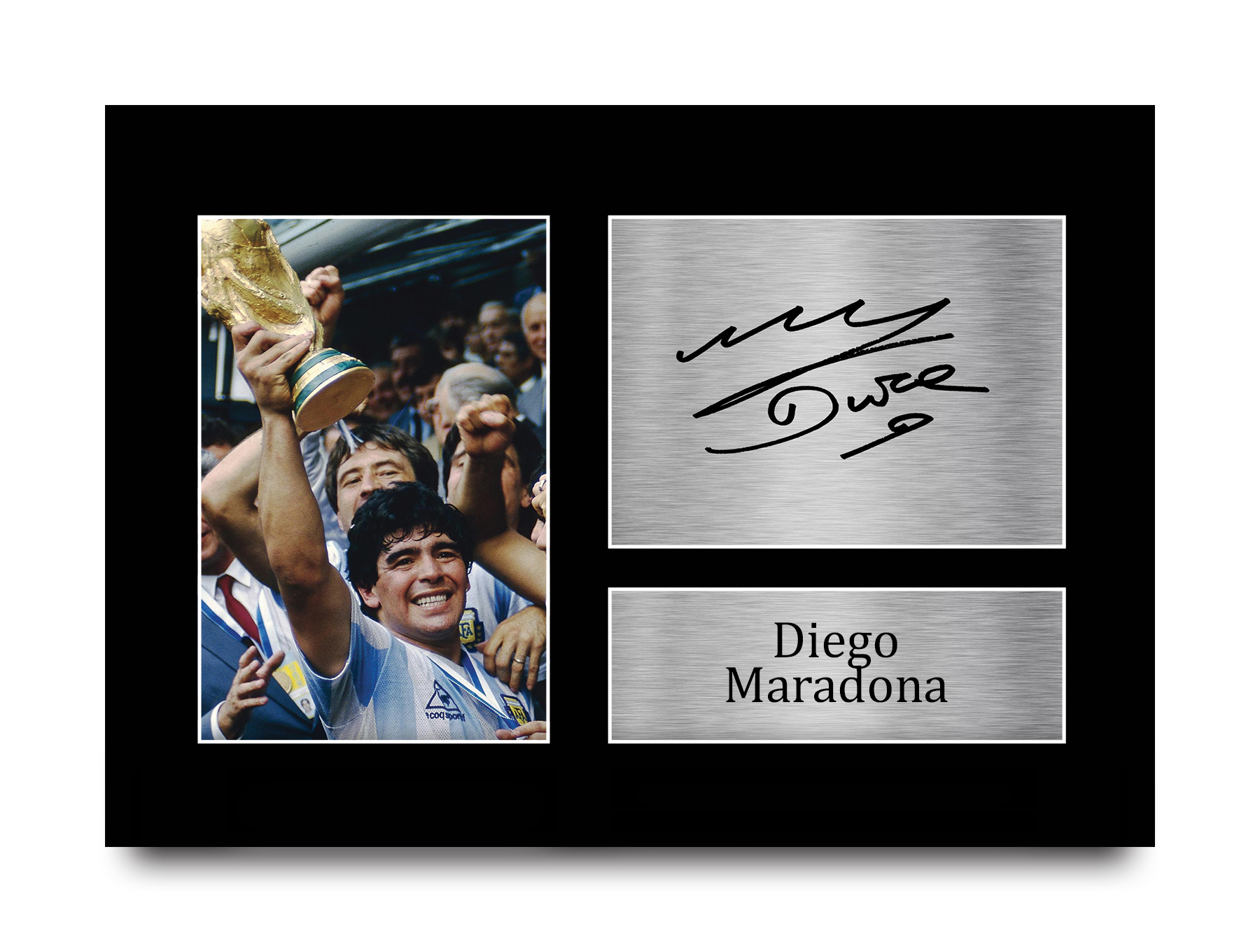 Diego Maradona Signed Pre Printed Autograph A3 Photo Gift For an ...