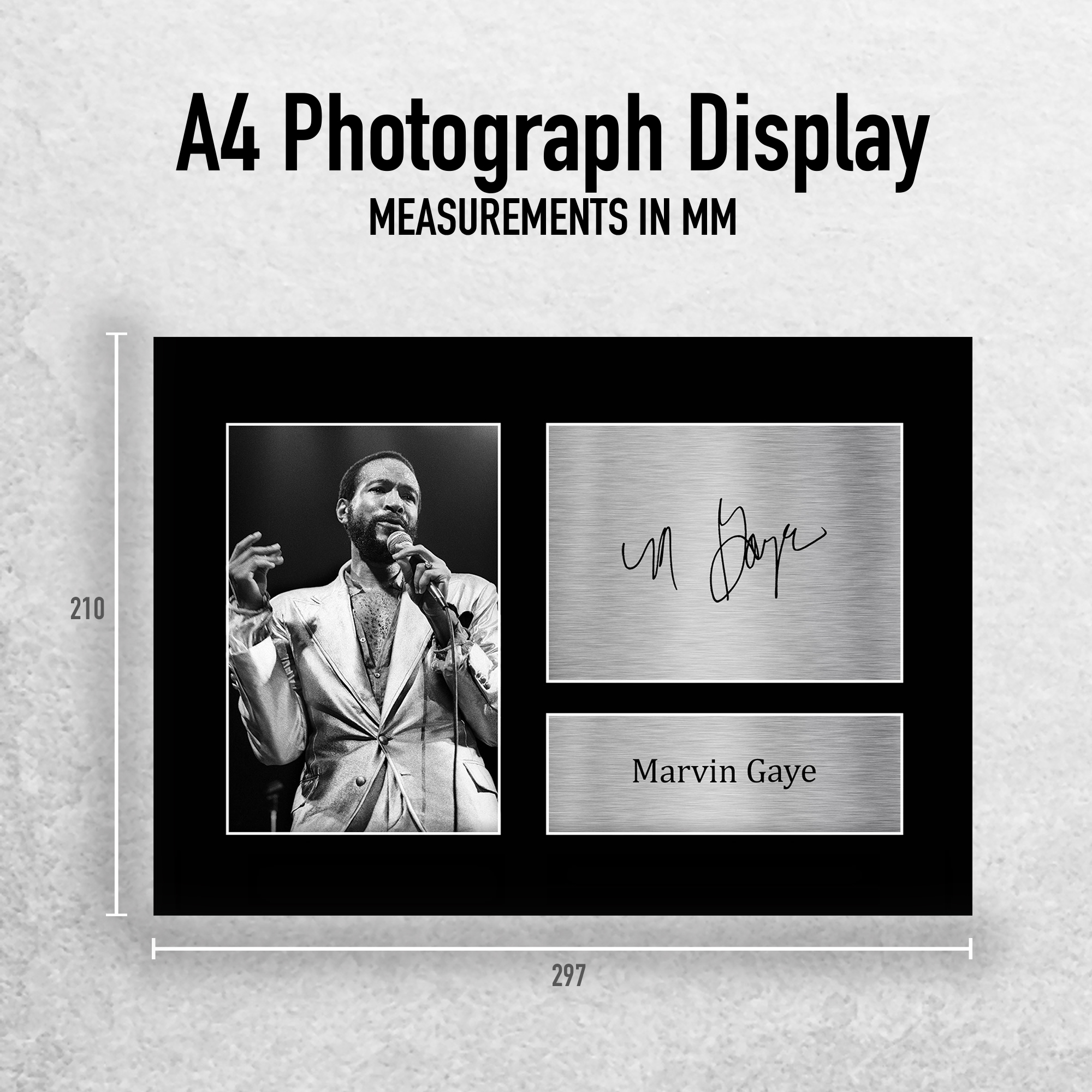 Marvin Gaye Signed Printed Autograph A4 Photo Wall Art Display Gift For ...