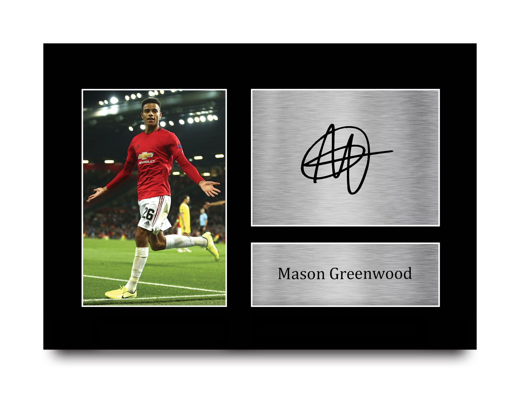 Mason Greenwood Signed A4 Framed Printed Autograph Man United Print ...