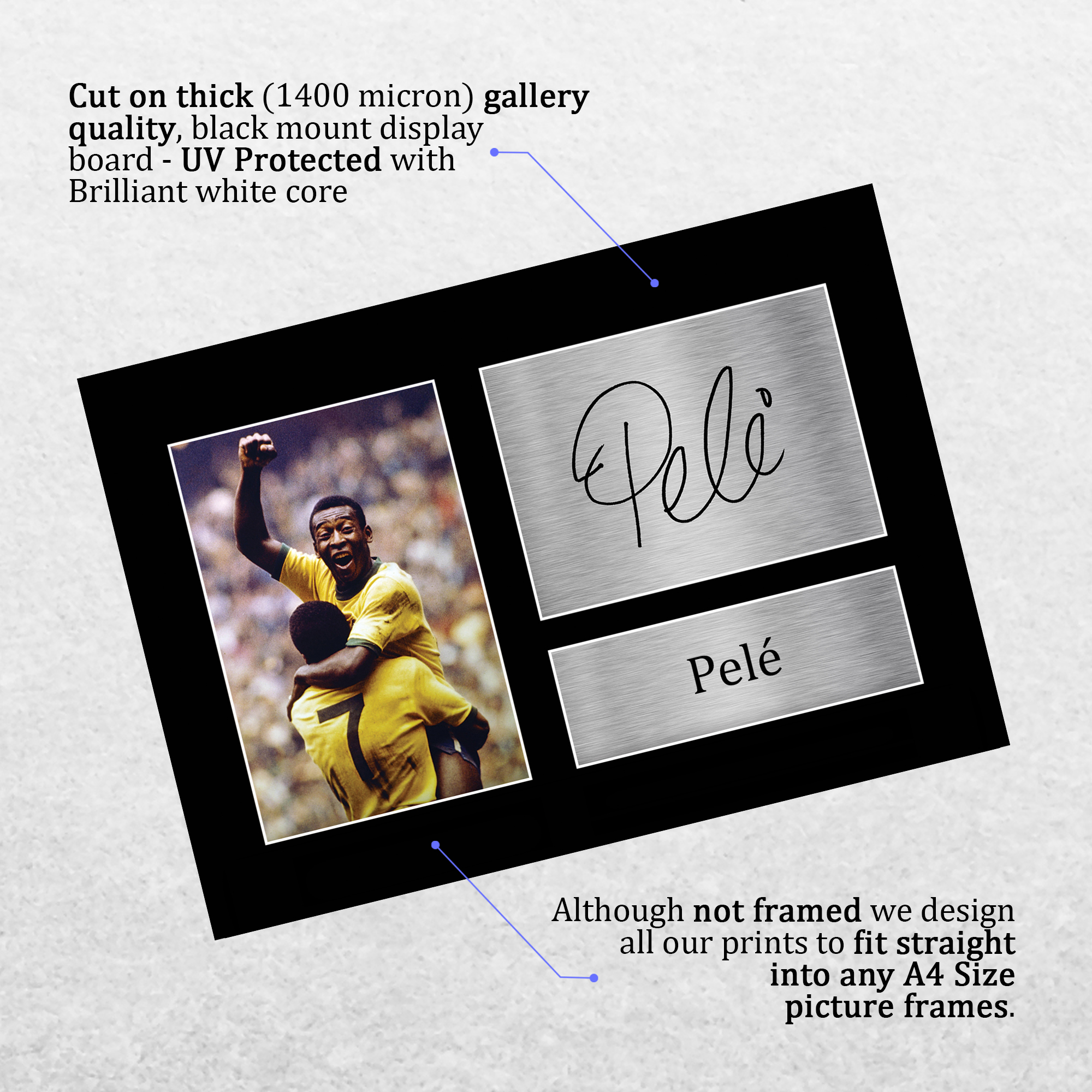 Pele Signed Pre Printed Autograph A4 Photo Gift For a Brazil Fan | eBay
