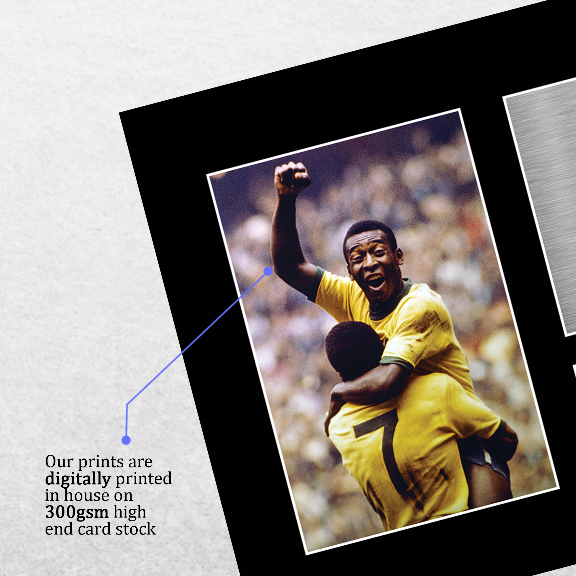 Pele Brazil Framed Gift Ideas Printed Autograph Picture for Football ...