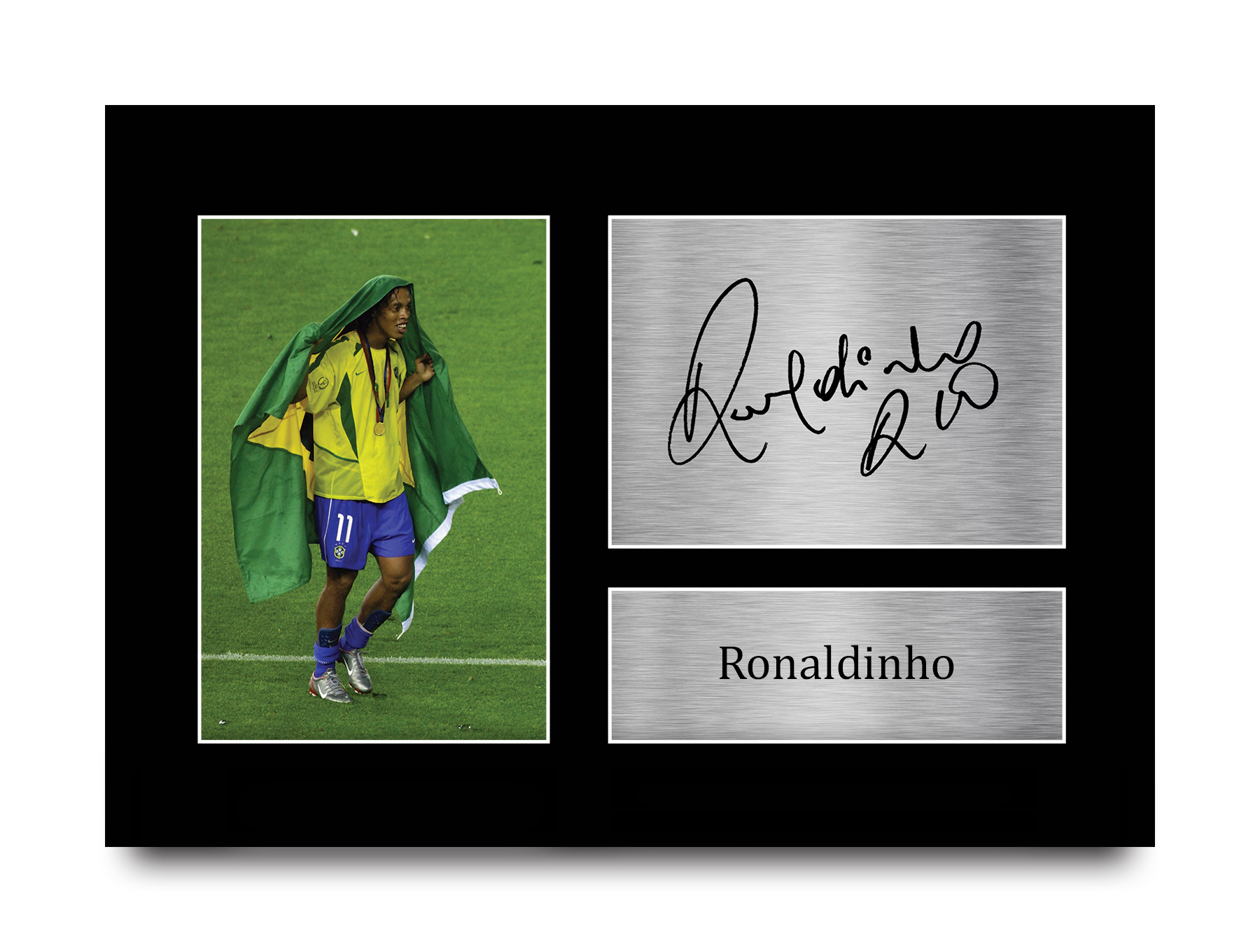 Ronaldinho Brazil Framed Gift Idea Printed Autograph Picture for ...