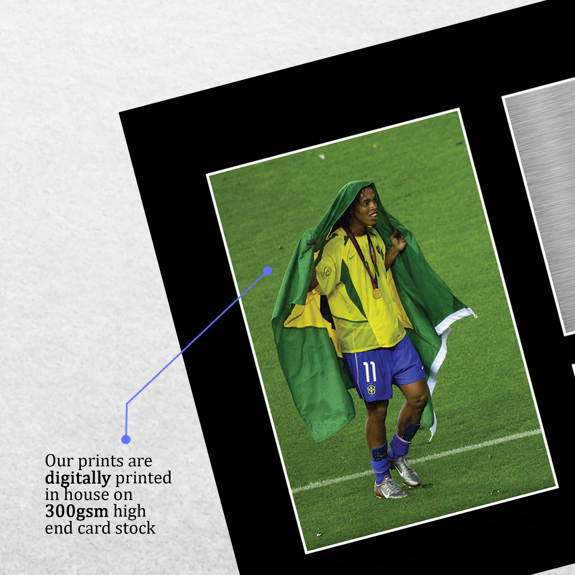 Ronaldinho Signed Brazil Pre Printed Autograph Photo Memorabilia Gift ...
