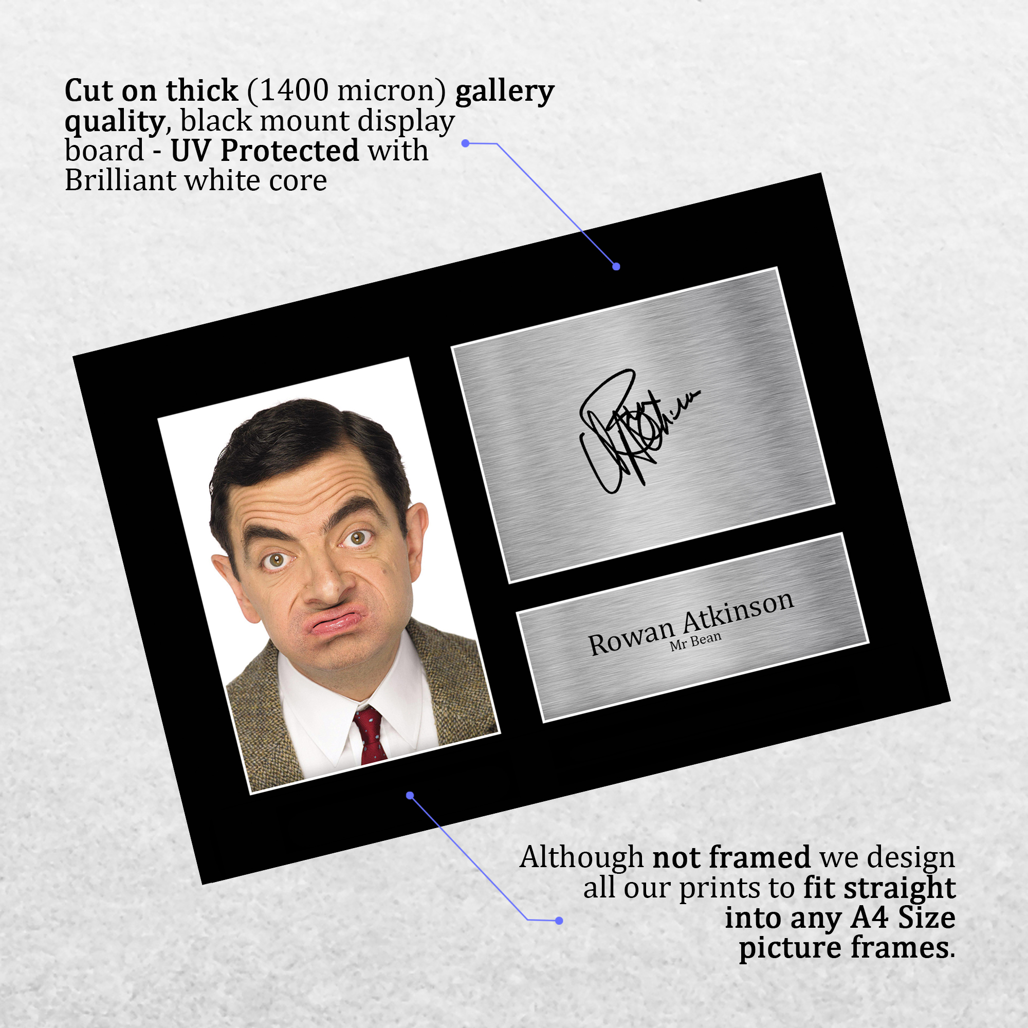 ROWAN ATKINSON MR Bean Gift Idea Printed Signed Autograph A4 Picture ...