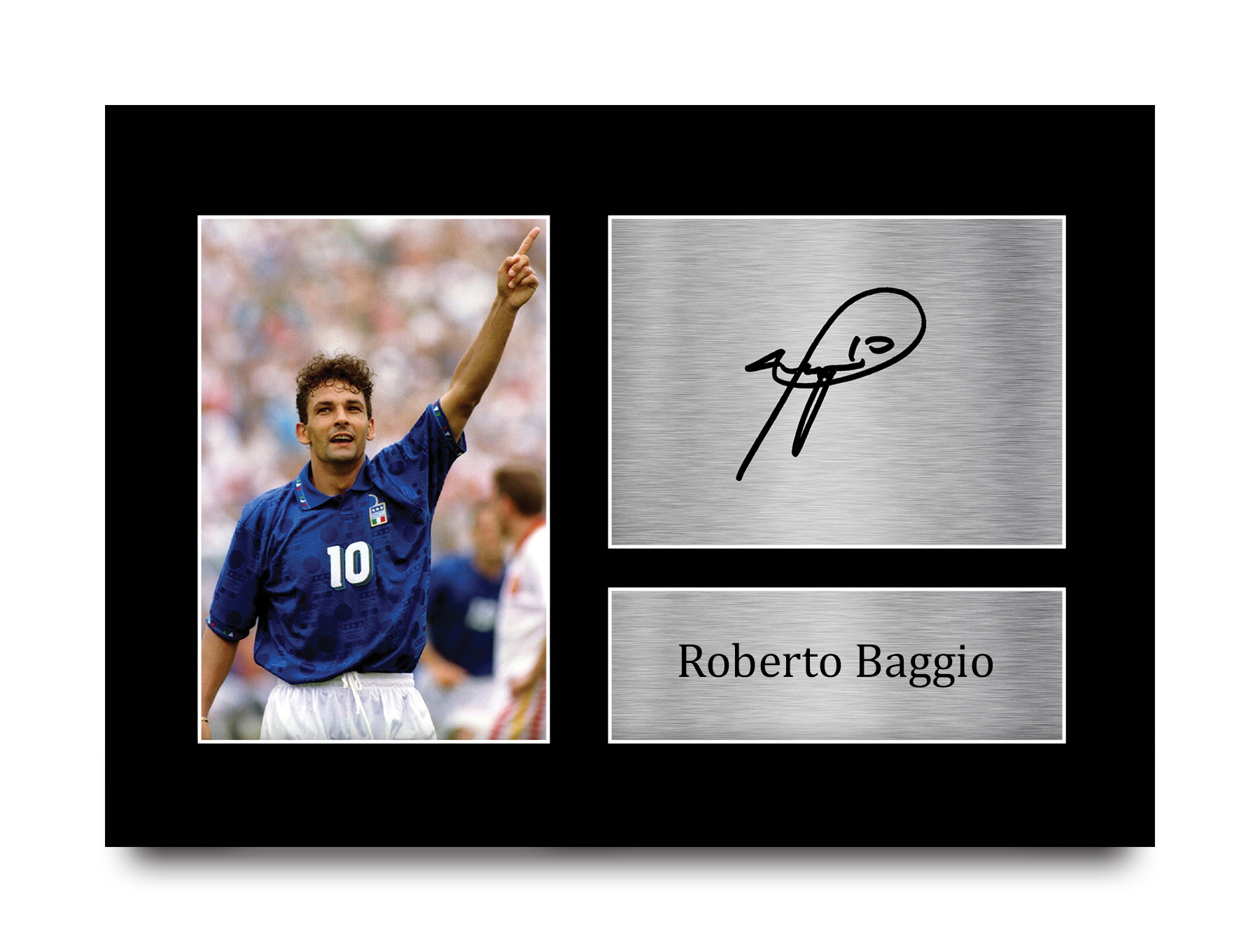 Roberto Baggio Signed Pre Printed Autograph A4 Photo Gift For an Italy ...