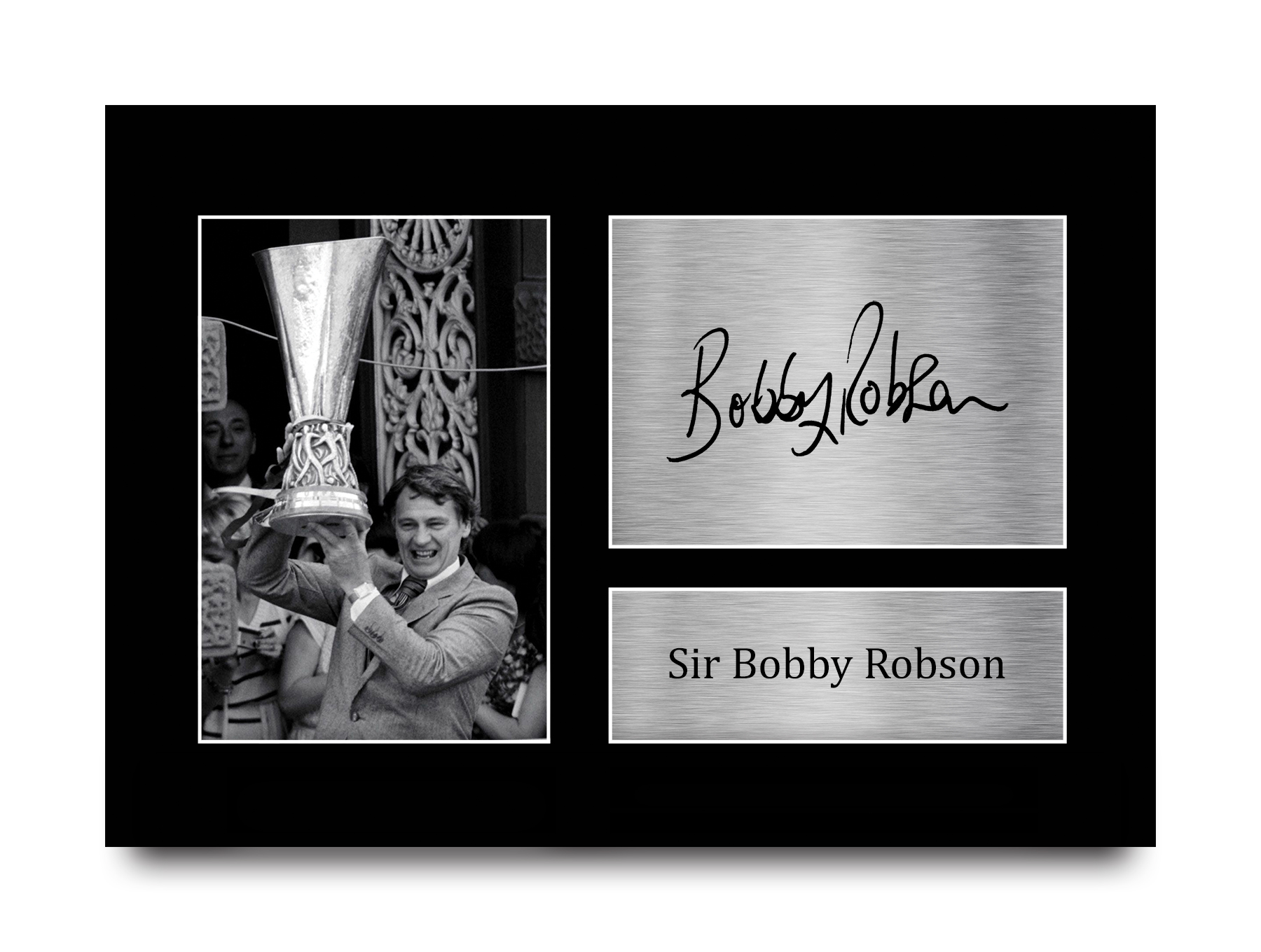 Sir Bobby Robson Signed Printed Autograph A4 Photo Gift For a Newcastle ...