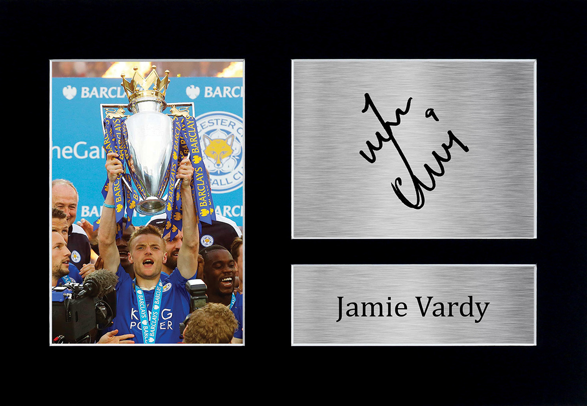 Jamie Vardy Signed Pre Printed Autograph Photo Gift For a Leicester ...